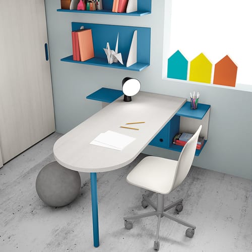 Nidi Woody Desk and Open Wall Unit | Belvisi Furniture