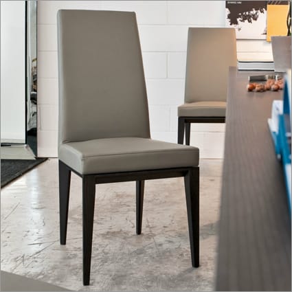 Calligaris Bess Chair, Leather & Wood by Stc - Belvisi Furniture